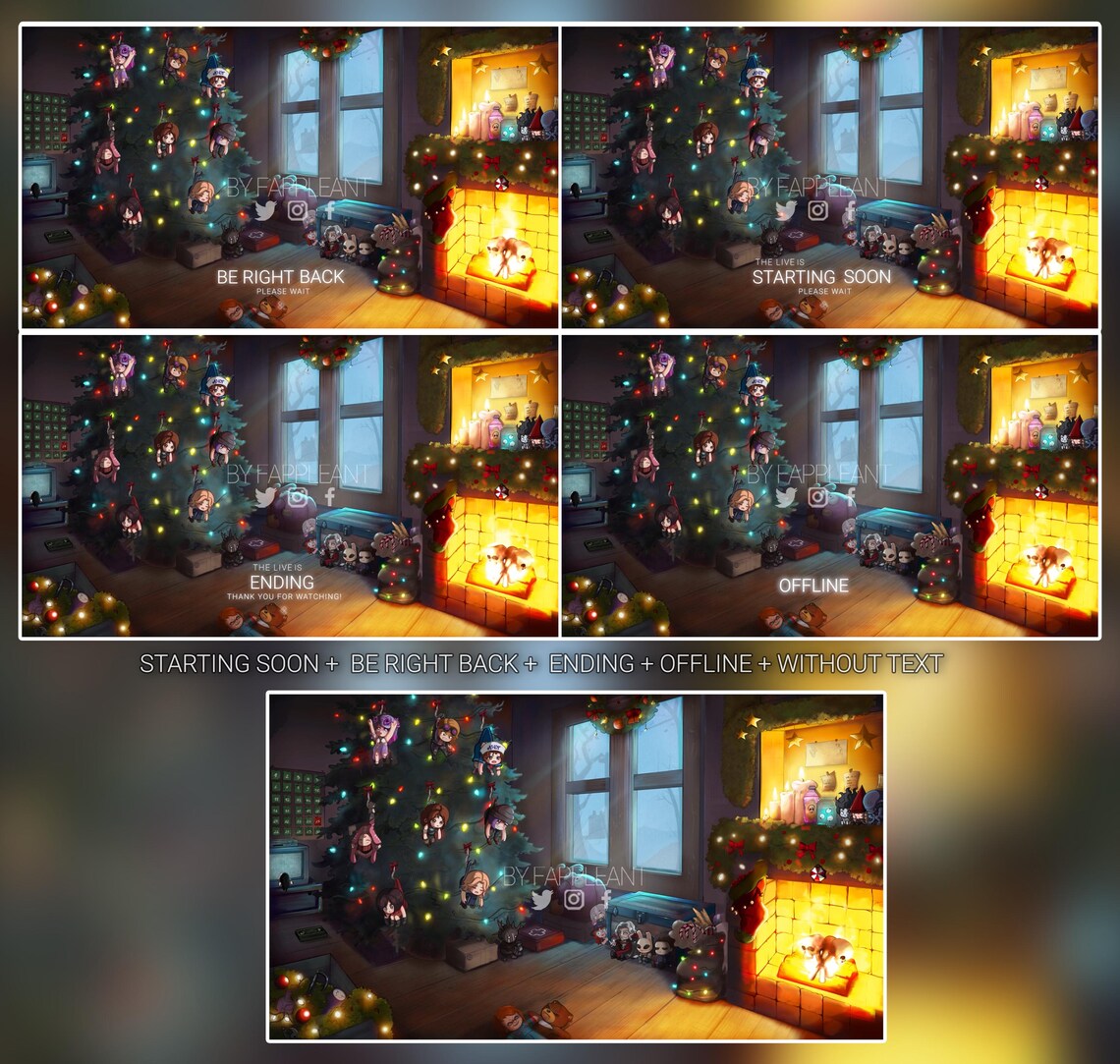 Animated DBD Christmas Overlay, Winter Scenes for Twitch, Survivors on ...
