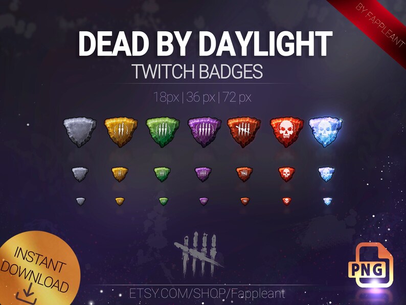 DBD Dead by daylight BADGES package for twitch DBD twitch | Etsy