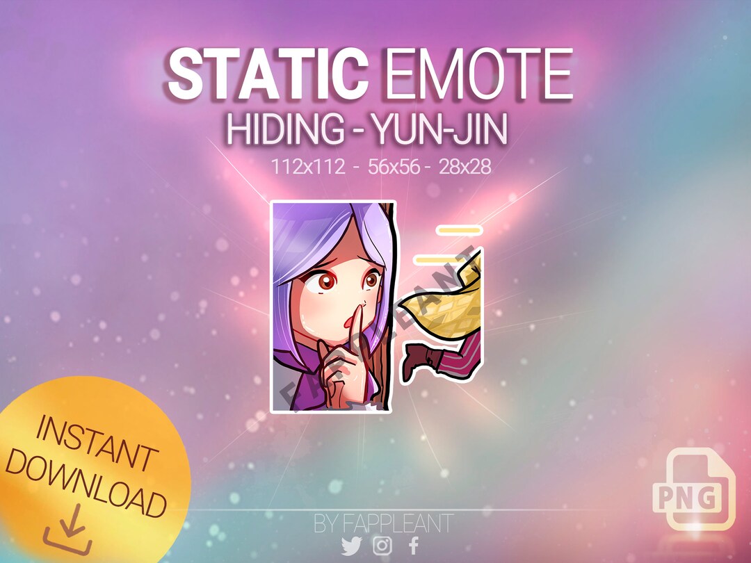 DBD Emote Yun-jin Hiding From the Trickster for Twitch, Discord ...