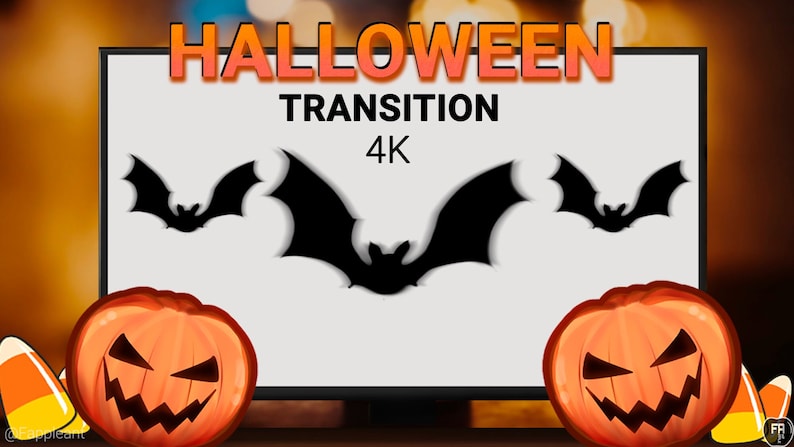 Bats Stinger Transition for Halloween, Animated Bats Flying Twich or ...