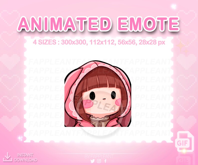 DBD Animated Nod Emote Feng Min Pink Bunny Nodders Emotes Dbd Emoji ...