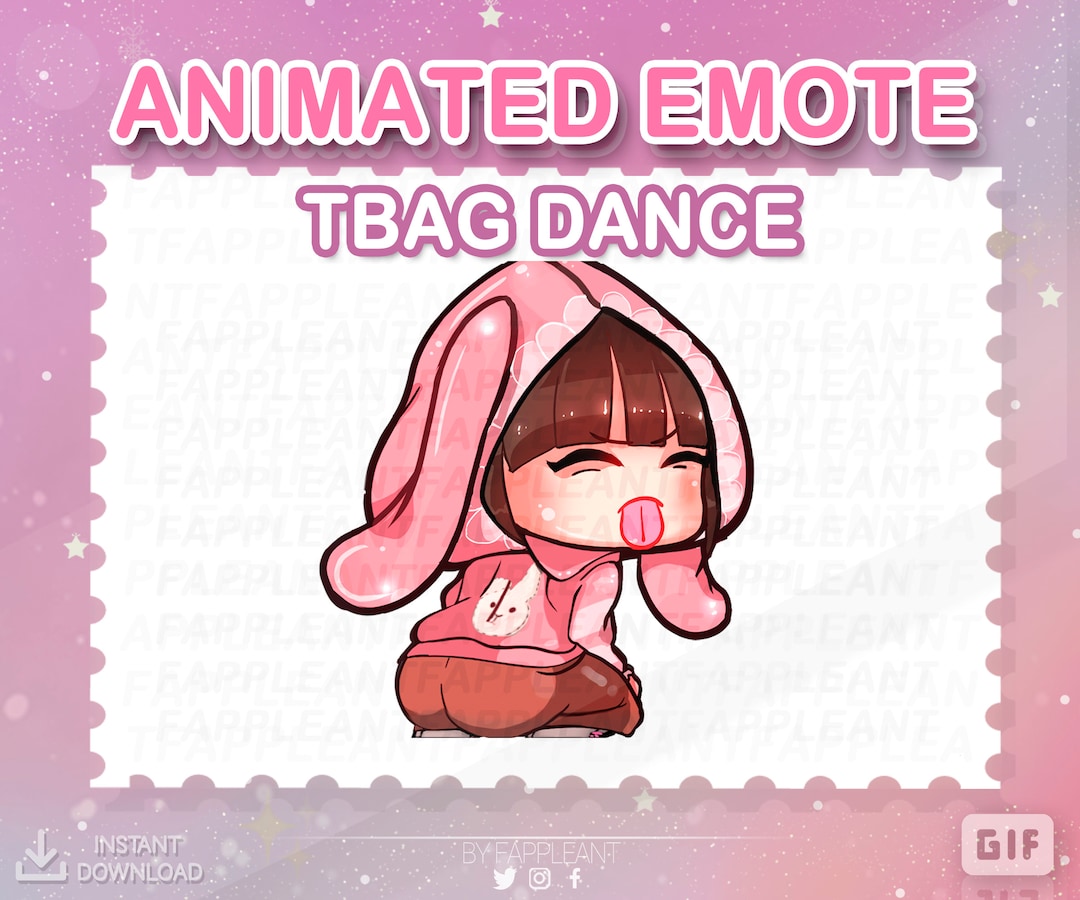 DBD Animated Emote: Feng Min Pink Bunny Tbag Dance (GIF Digital ...