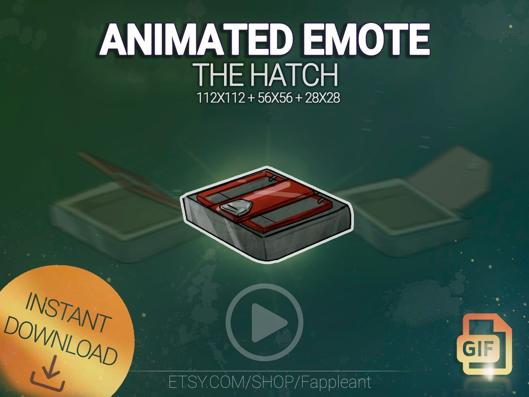 DBD ANIMATED Hatch Emote, Dbd Opening the Hatch Gif for Twitch, Discord ...