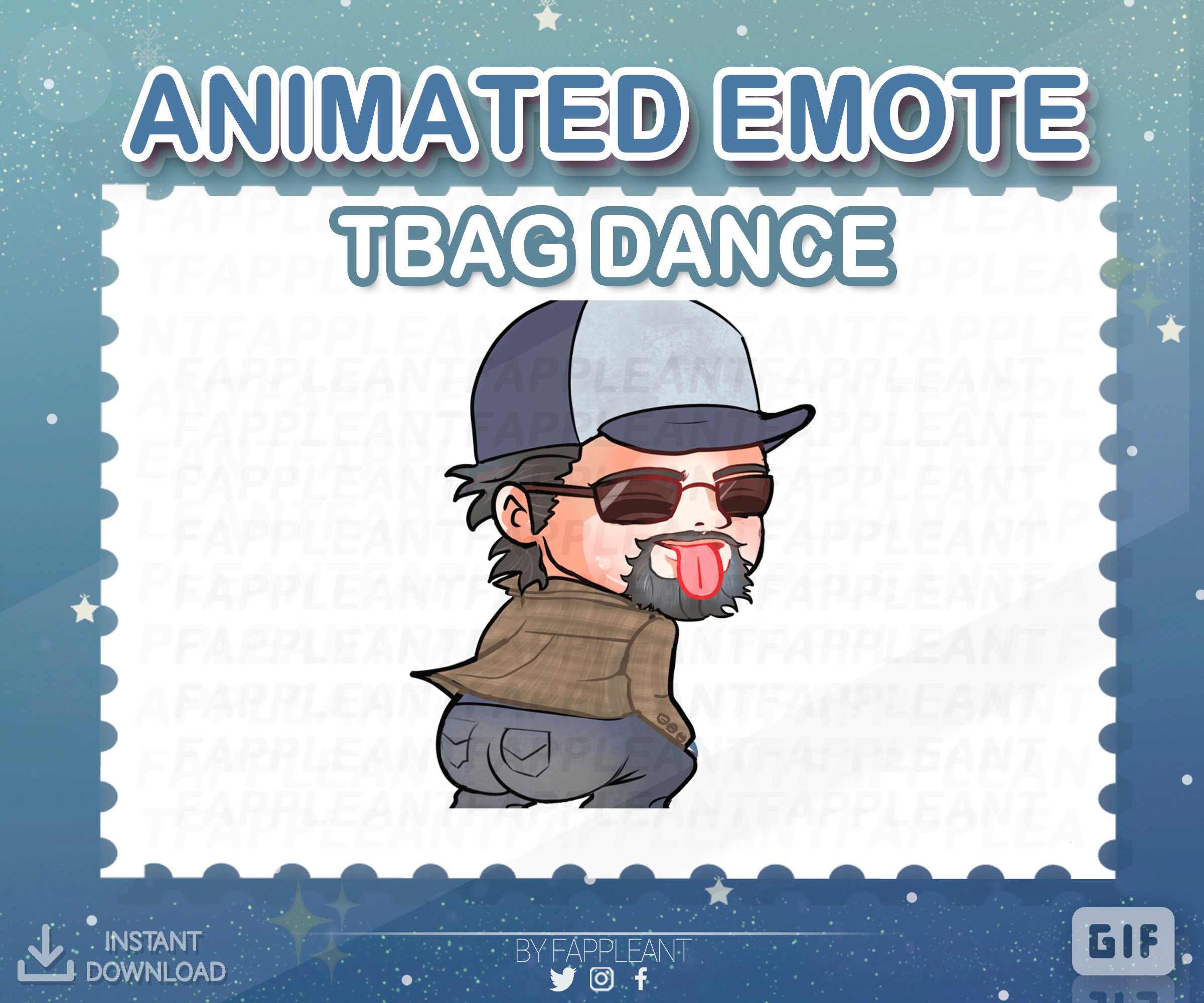 DBD ANIMATED Emote Ace Visconti Tbag Dance, Emotes | Dbd Emoji | Twitch ...