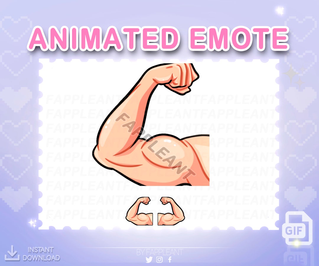 Animated Flexing Arm Emote for Twitch/discord (digital Download) - Etsy