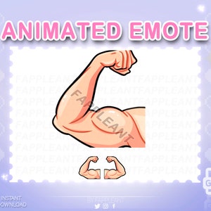 Animated Emote Flexing Arm, Biceps Flexing, Right and Left Arm for ...