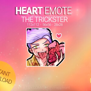 Heart Emote the Trickster, Love Emote for Twitch, Discord, Youtube - Etsy