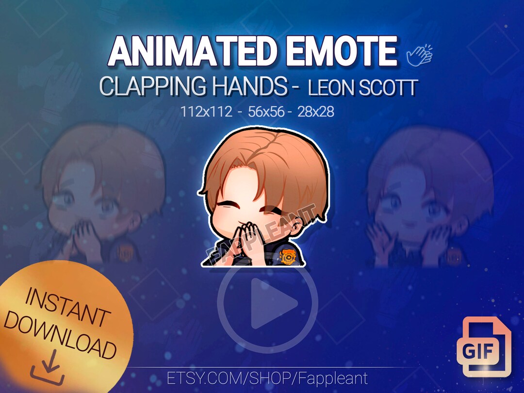 DBD Animated Leon Scott Kennedy Clapping Hands Emote Dead by - Etsy UK
