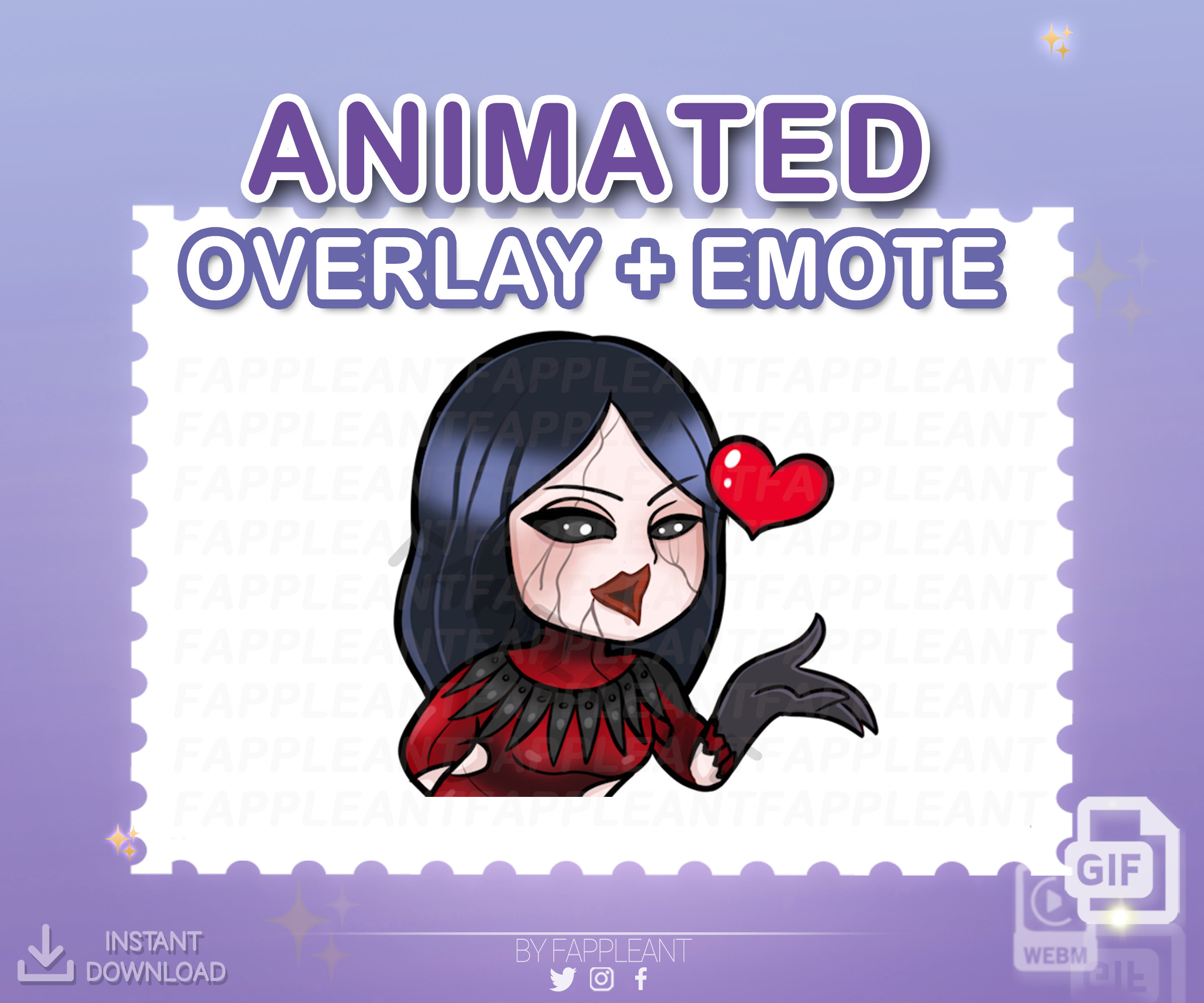 Animated the Artist Kiss Emote | DBD Blowing a Kiss Emoji Carmina Mora ...