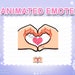 Animated Emote Hand Heart, Heart Emoji, Love Emote for Twitch, Discord ...