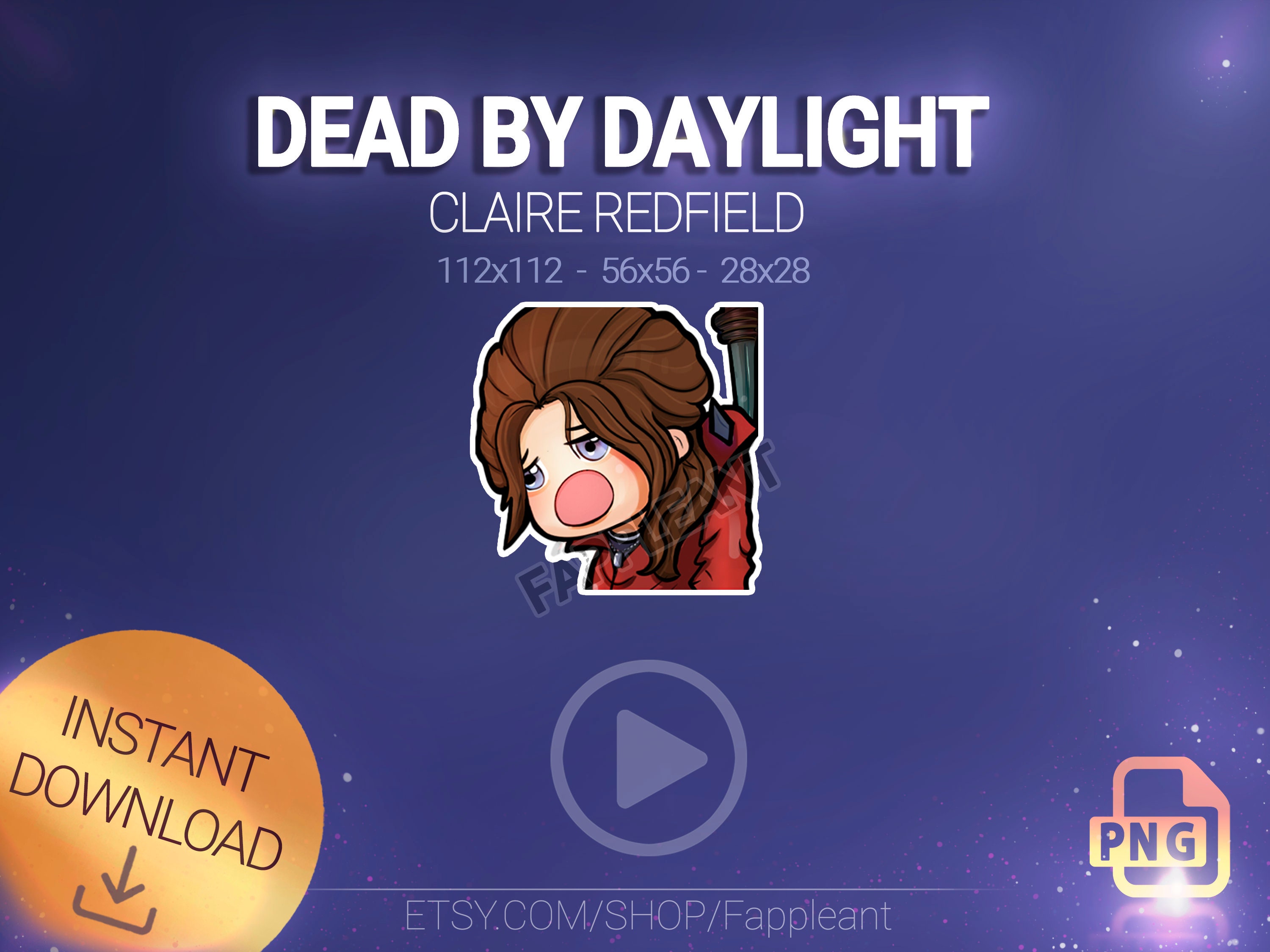 Dead by daylight emote Claire Redfield DBD survivor Claire - Etsy France