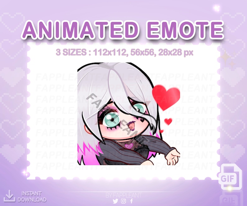 DBD ANIMATED Blowing Kiss Emote Sable Ward, Pink Heart Kiss Emoji, Love ...