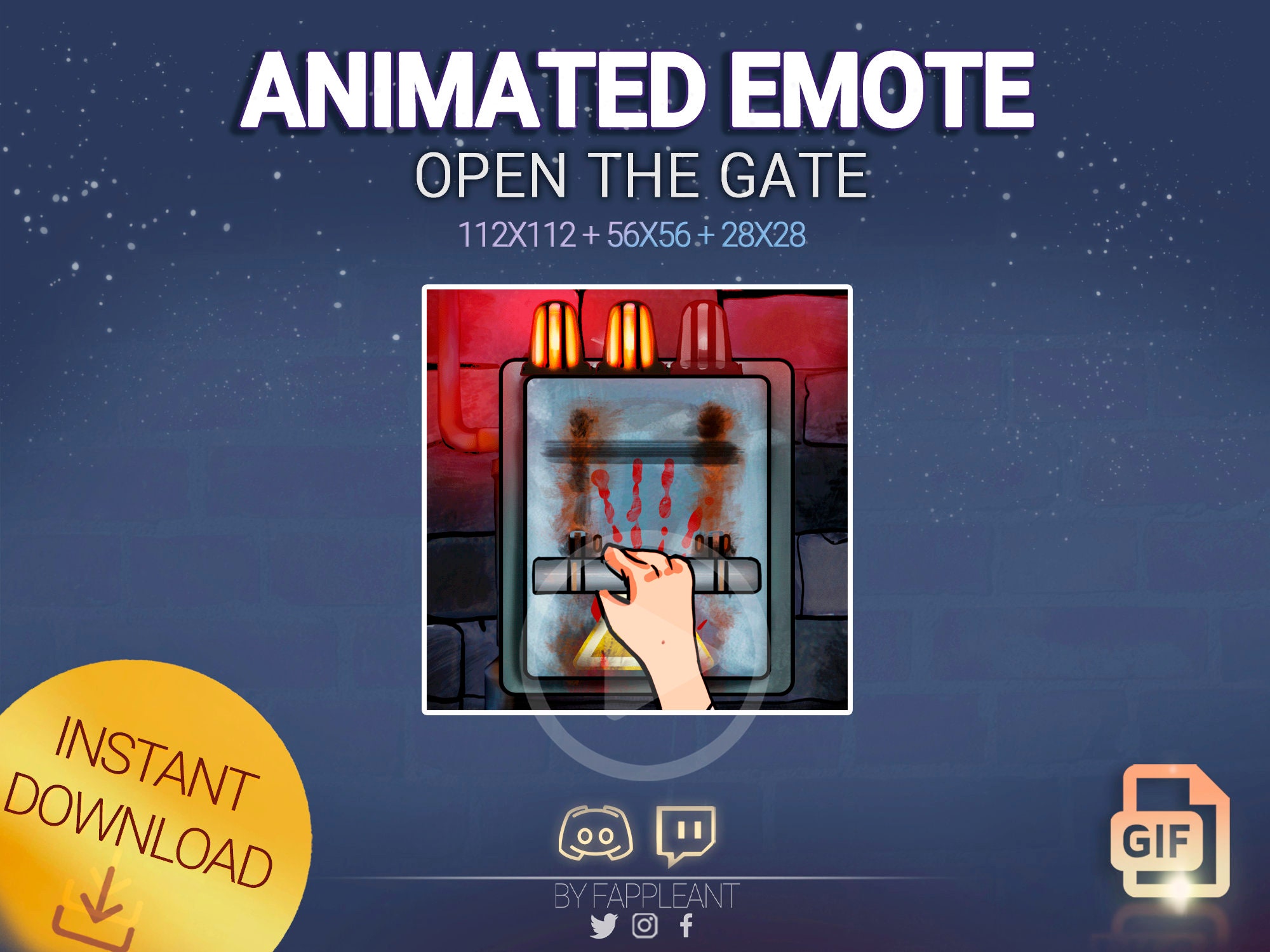 DBD ANIMATED Exit Gate Emote , Opening the Gate Gif 112x112, 56x56 ...