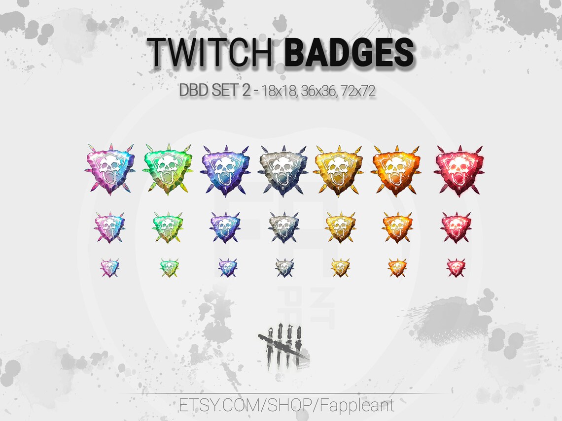 DBD Twitch BADGES Package for Twitch, Bits Badges Ranks X7 Set 2 - Etsy