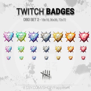 DBD Twitch BADGES Package for Twitch, Bits Badges Ranks X7 Set 2 - Etsy