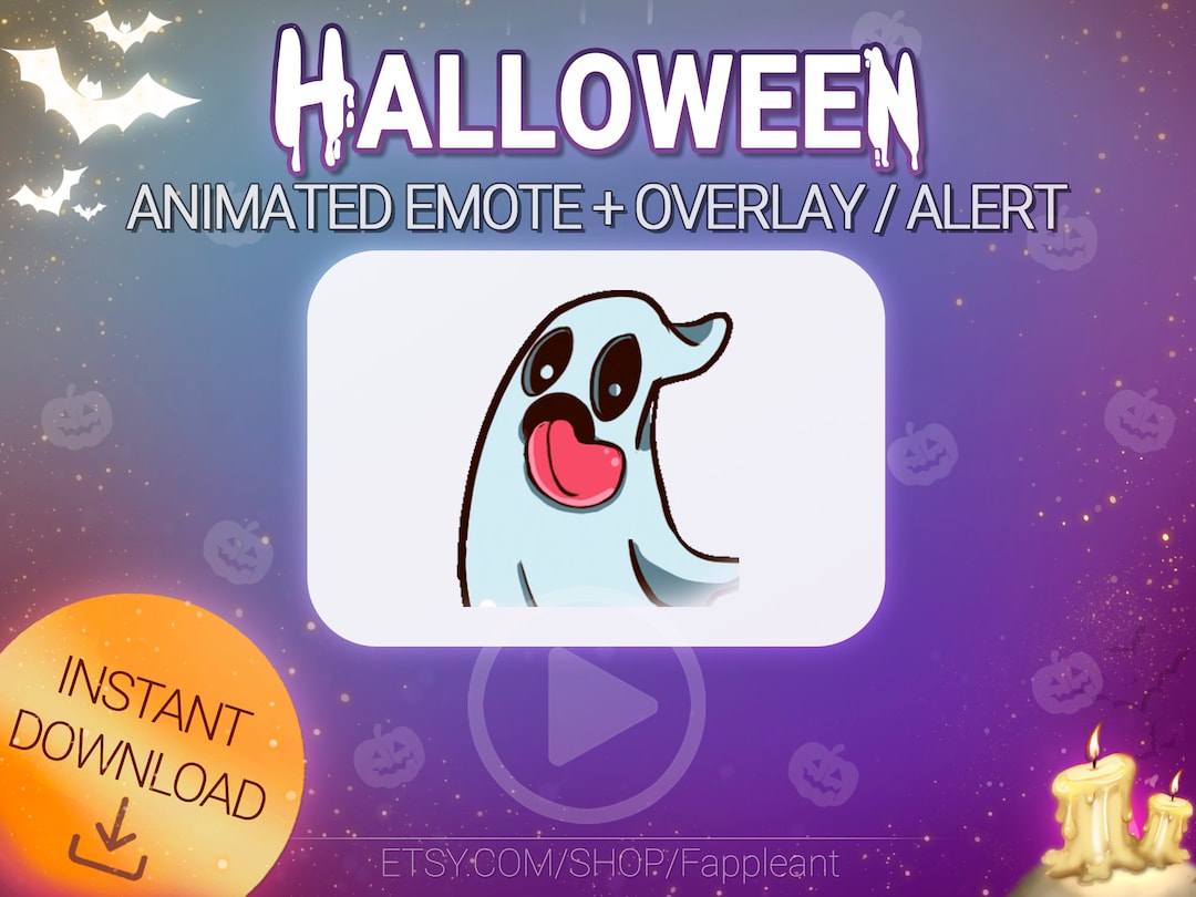 Animated Halloween Ghost Emote: Dancing Spooky Emoji (twitch, Kick ...