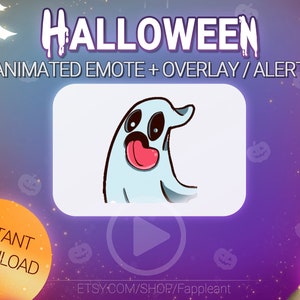 Animated Halloween Ghost Emote: Dancing Spooky Emoji (twitch, Kick ...