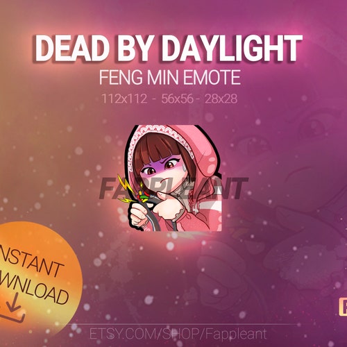 Dead by Daylight Pink Bunny Feng Min Twitch Emotes Dead by - Etsy UK