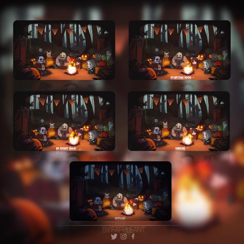 DBD Halloween Animated Stream Overlay: Killers & Survivors, Dead by ...