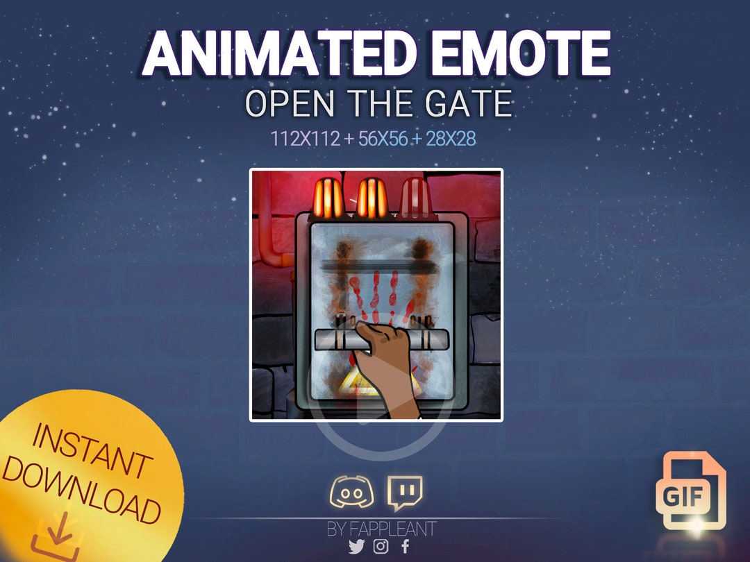 DBD ANIMATED Exit Gate emote, Opening the gate Emoji Dbd Emoji, Emotes ...