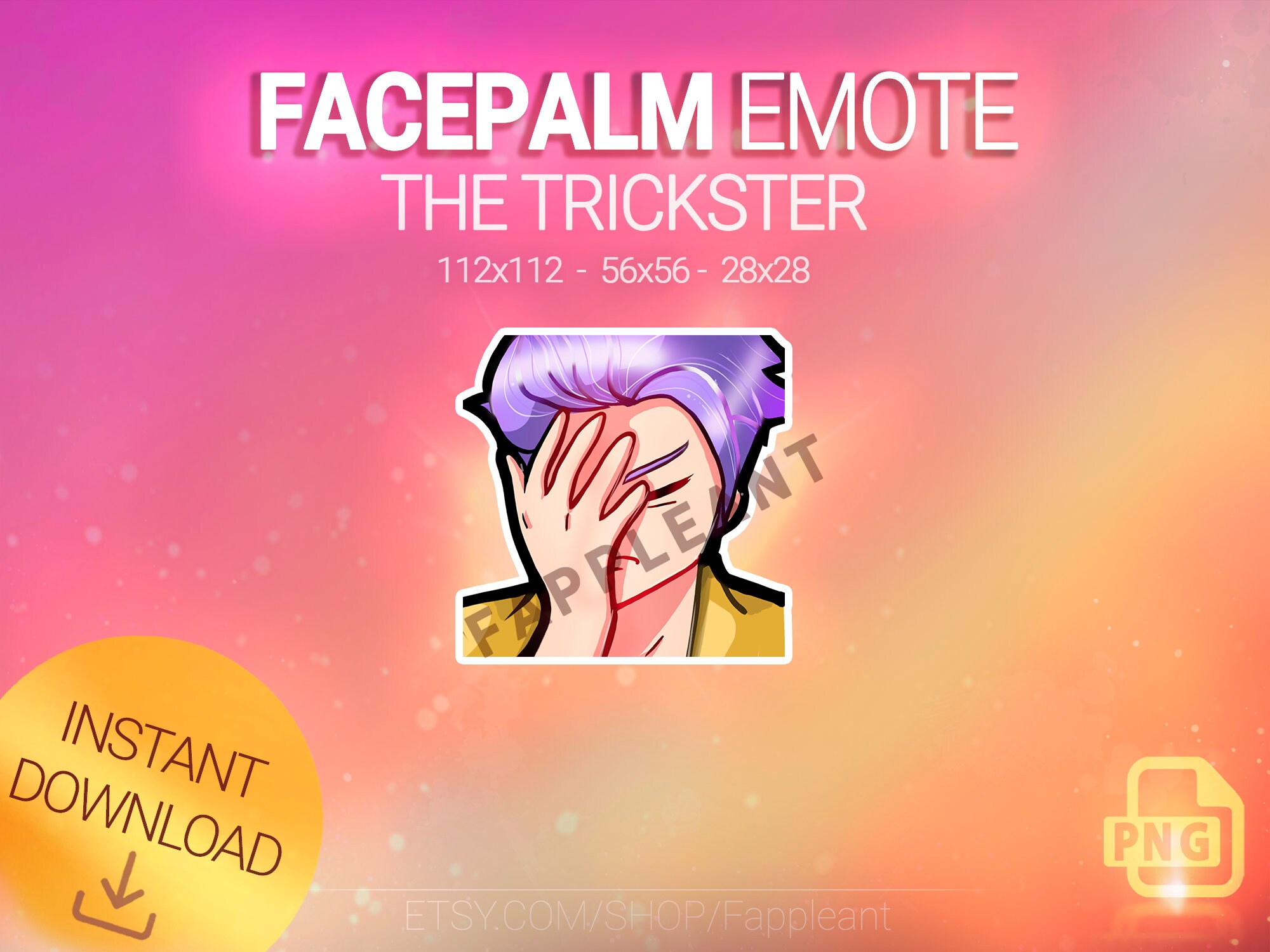 DBD Facepalm Emote the Trickster, Facepalm Emote for Twitch, Discord ...