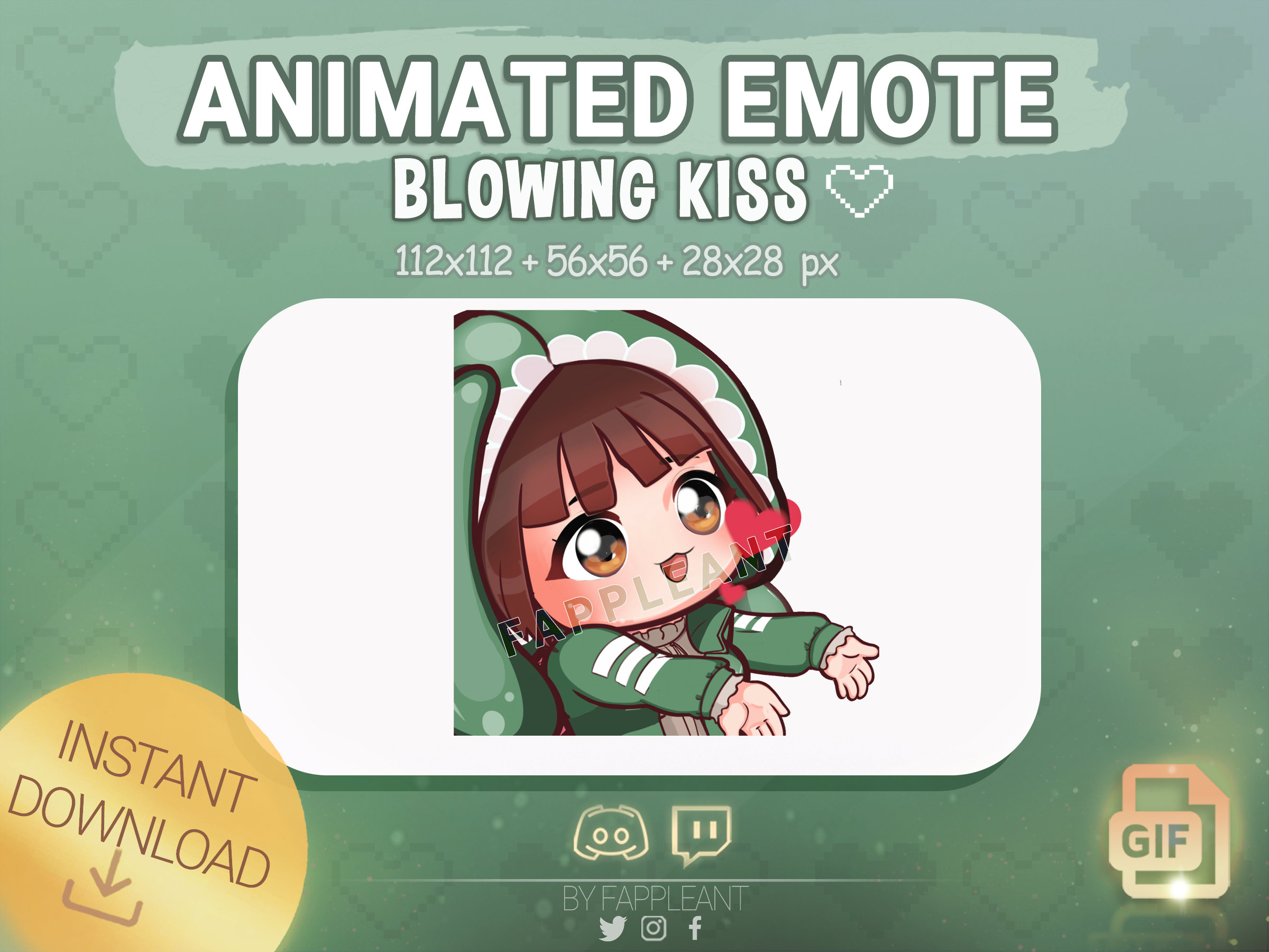 Animated Blowing Kiss Feng Min Bunny Emote DBD Survivor Heart Kiss ...