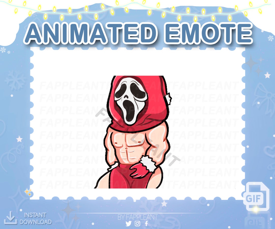 ANIMATED Emote Ghostface Dance Christmas Dance Emoji Twitch, Discord ...