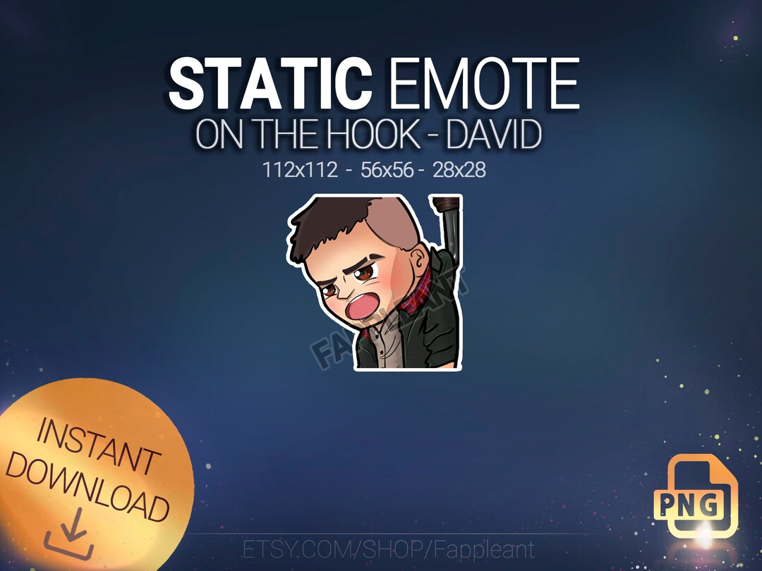 DBD Emote David on the Hook for Twitch and Discord - Etsy UK