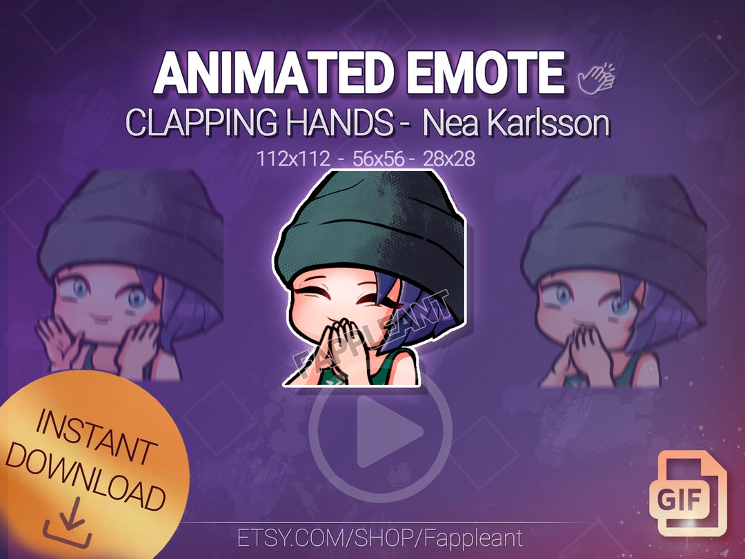 ANIMATED Nea Emote Clapping Hands DBD Gif Survivor Chibi - Etsy Singapore