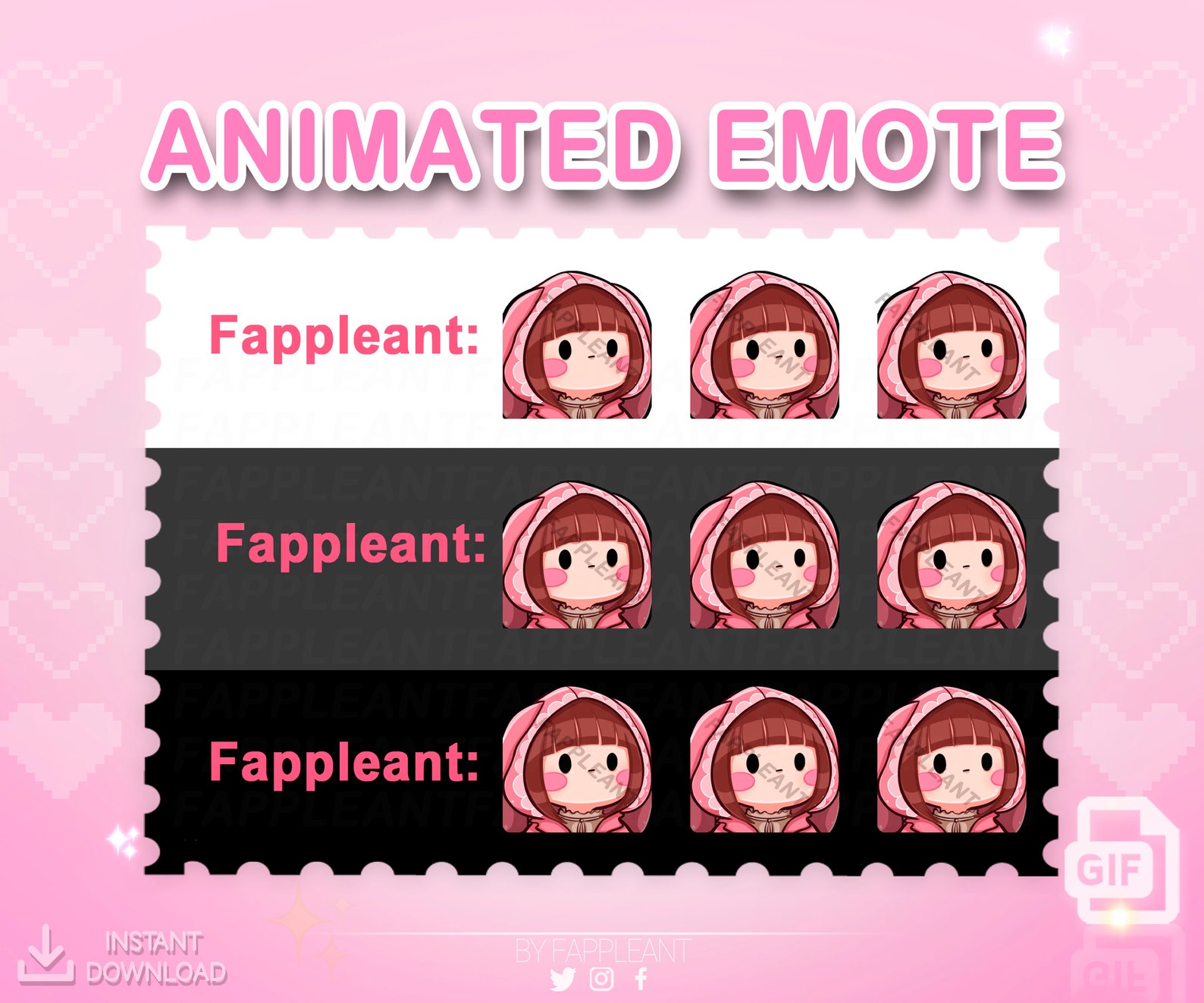 DBD Animated Nod Emote Feng Min Pink Bunny Nodders Emotes Dbd Emoji ...