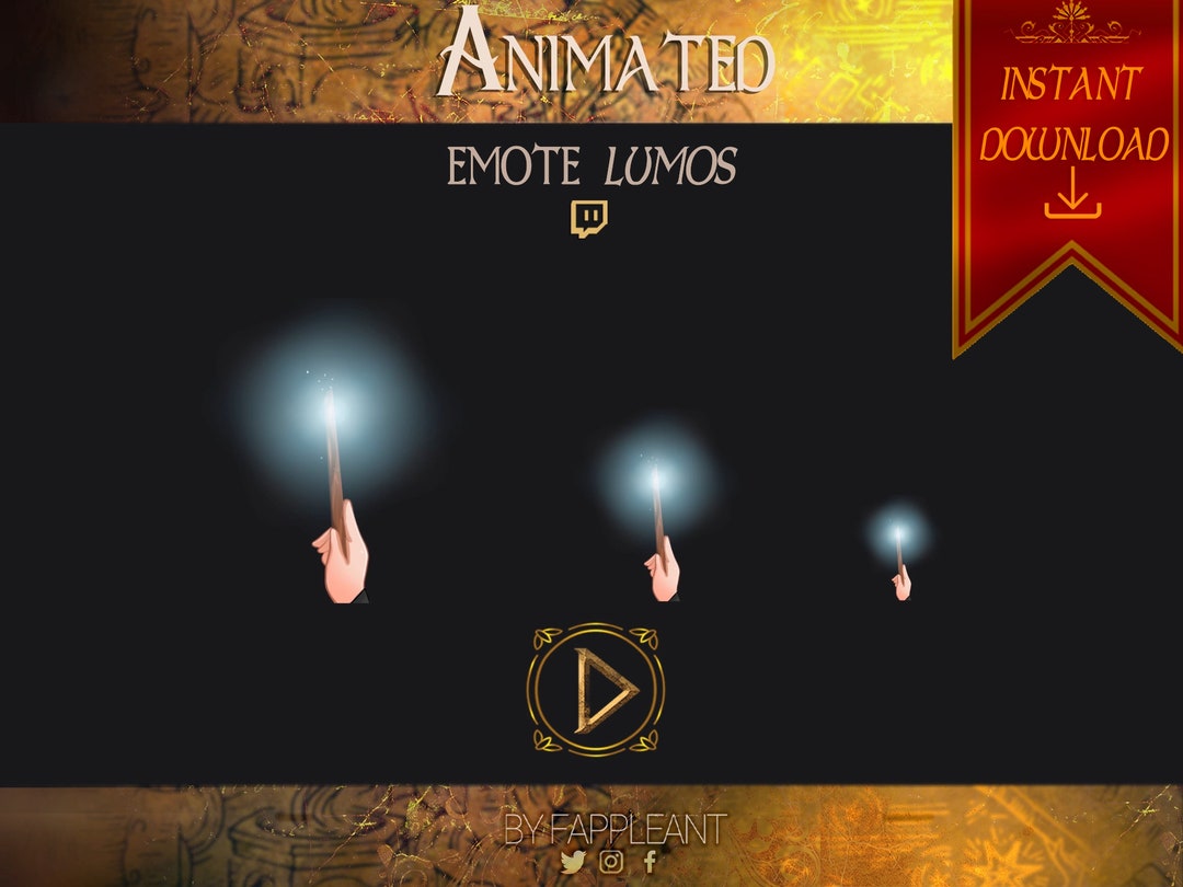 Magical Lumos Spell Animated Emote for Twitch and Discord, Gif With ...