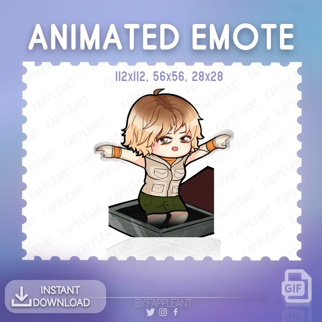 Animated Cheryl Mason Emote: Silent Hill DBD Hatch Emoji (GIF Digital ...
