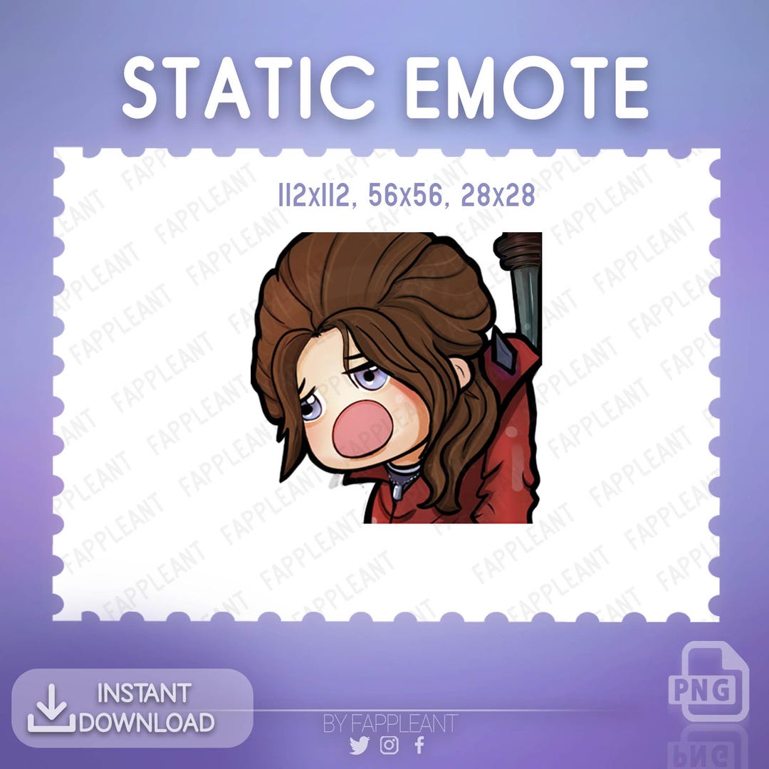 DBD Emote Claire Redfield | Survivor on the Hook Static Emoji | Twitch ...