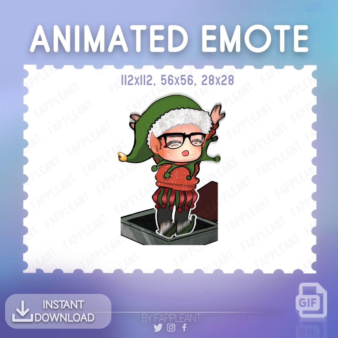 ANIMATED Emote Dwight Elf Hatch Escape | Christmas Emotes | DBD Hatch ...