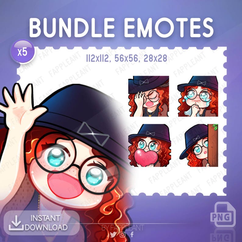 DBD Mikaela Reid Emotes: Witch Chibi PNG Emotes for Twitch, Discord ...