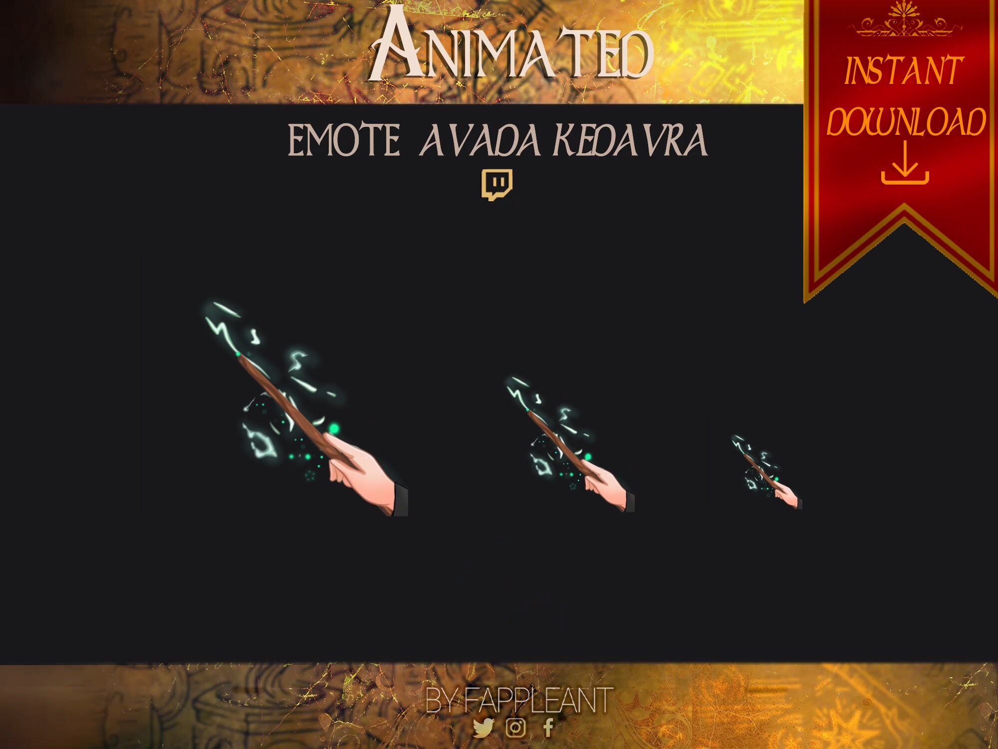 Avada Kedavra Spell Animated Emote for Twitch and Discord, Gif With ... Avada Kedavra Spell Animated Emote for Twitch and Discord, Gif With ...