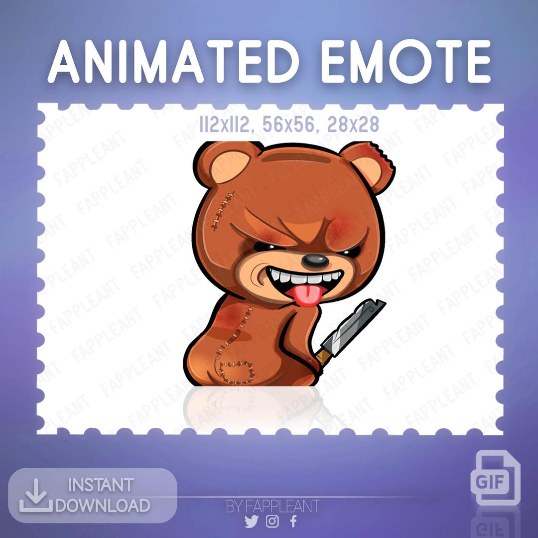 DBD ANIMATED Emote Naughty Bear Tbag Dance | Emote the Trapper | Twitch ...