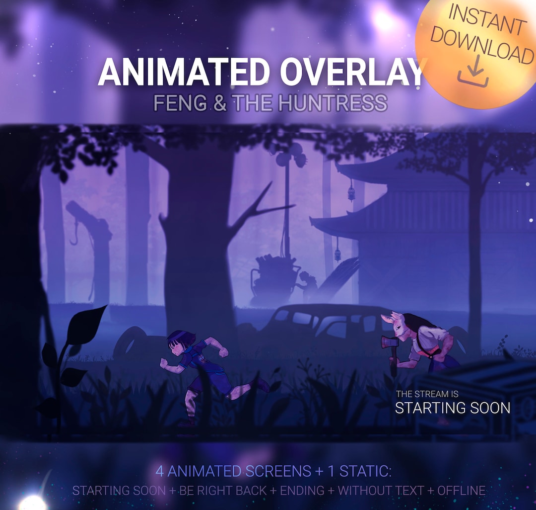 Animated Overlay, DBD the Huntress (anna) Chasing Feng Min, Dbd Overlay ...