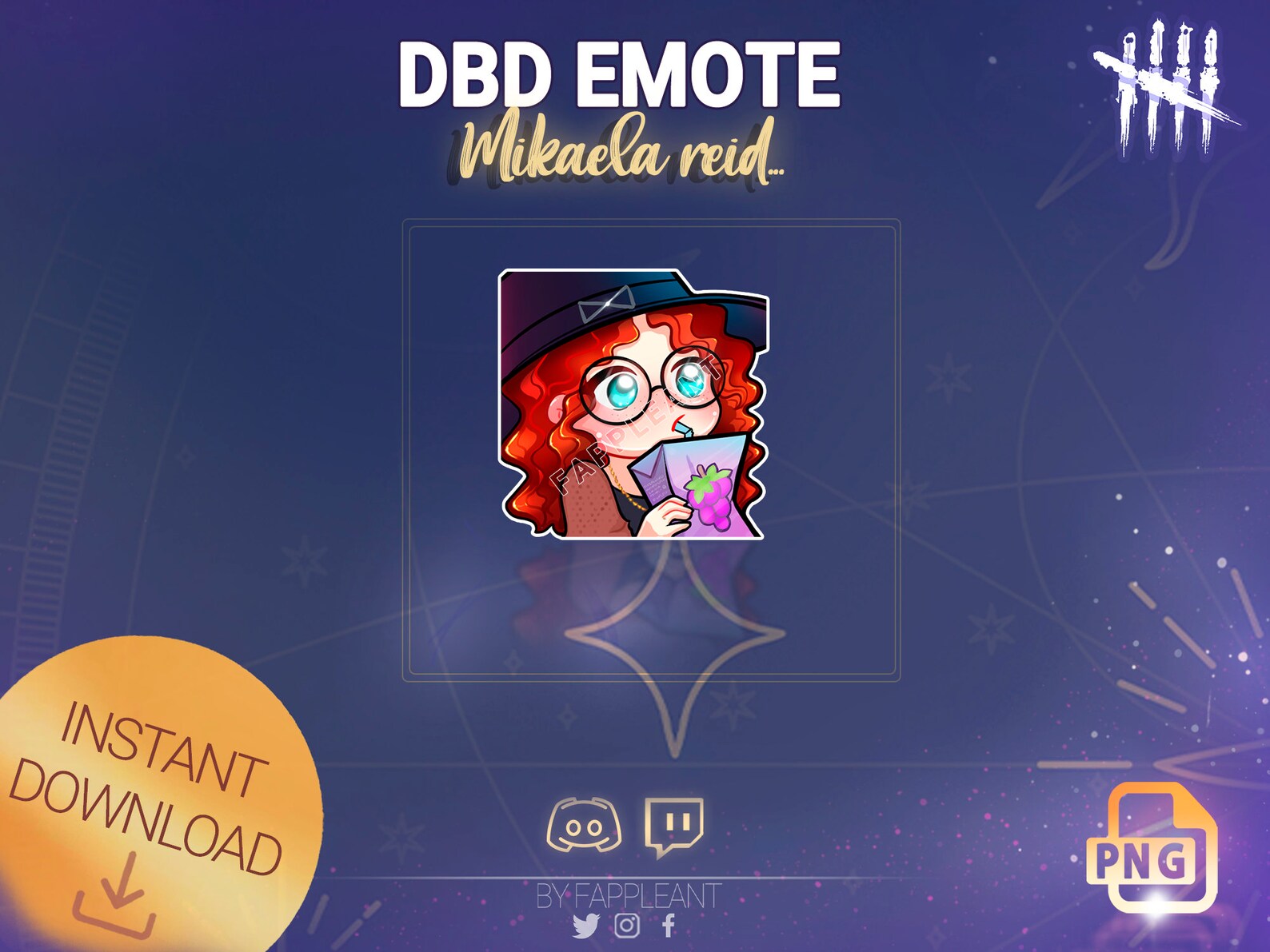 DBD Mikaela Drink Emote Dbd Survivor Drinking Grape Juice - Etsy