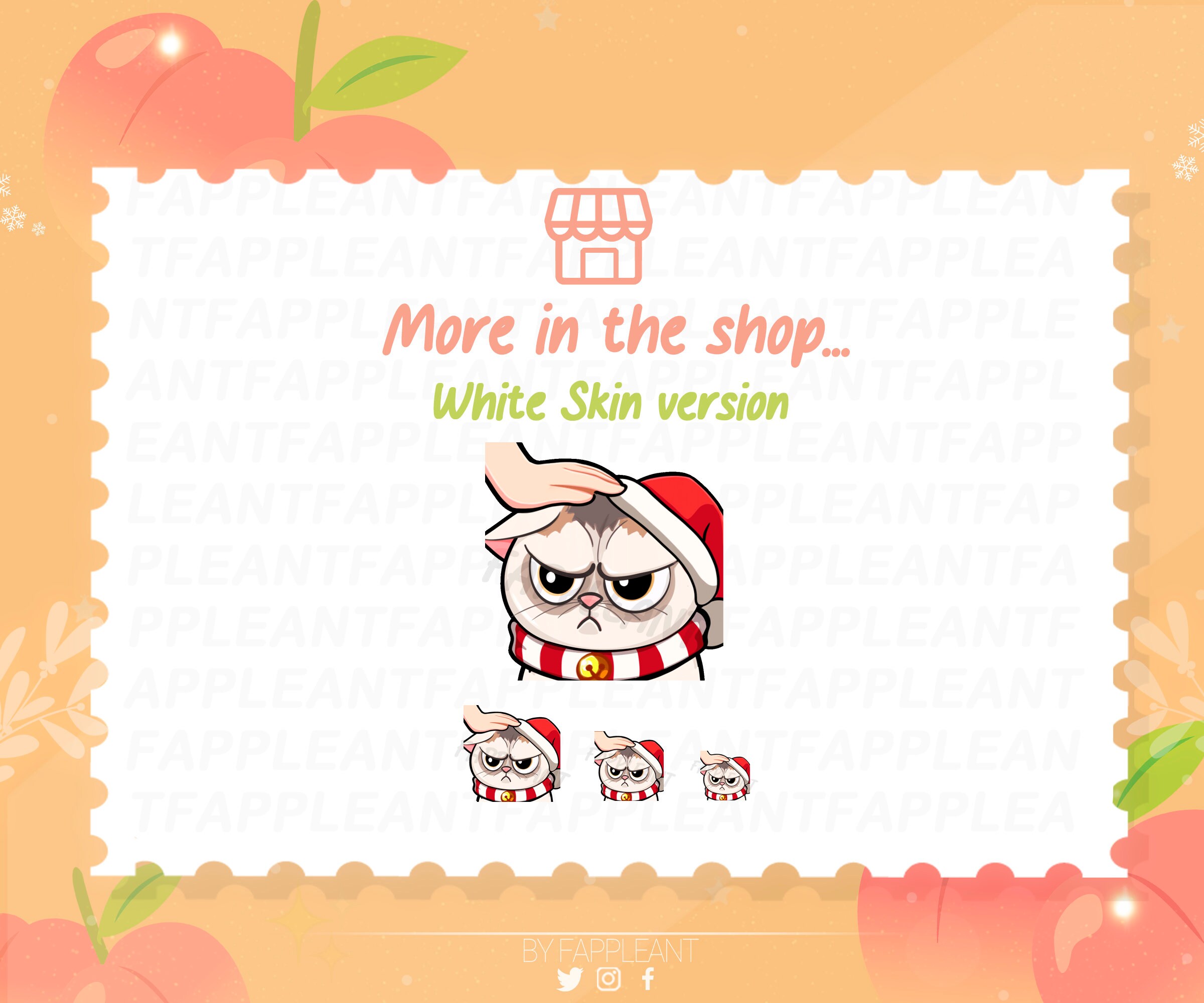 Animated Christmas Grumpy Cat Emote: Twitch, Discord, Kick (GIF & Webm ...