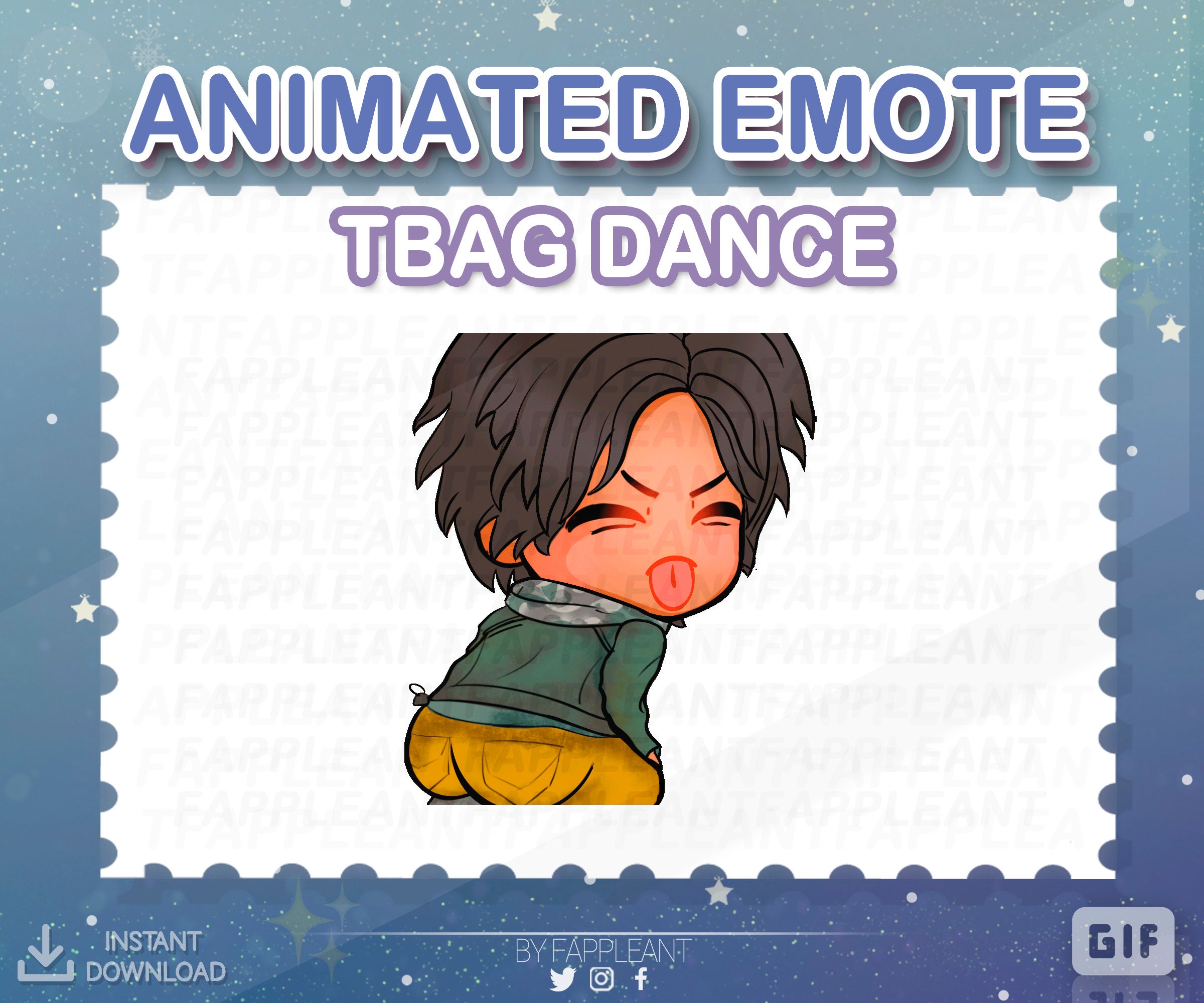 DBD Animated Jake Park Tbag Dance Emote Emotes Dbd Teabagging Emoji ...