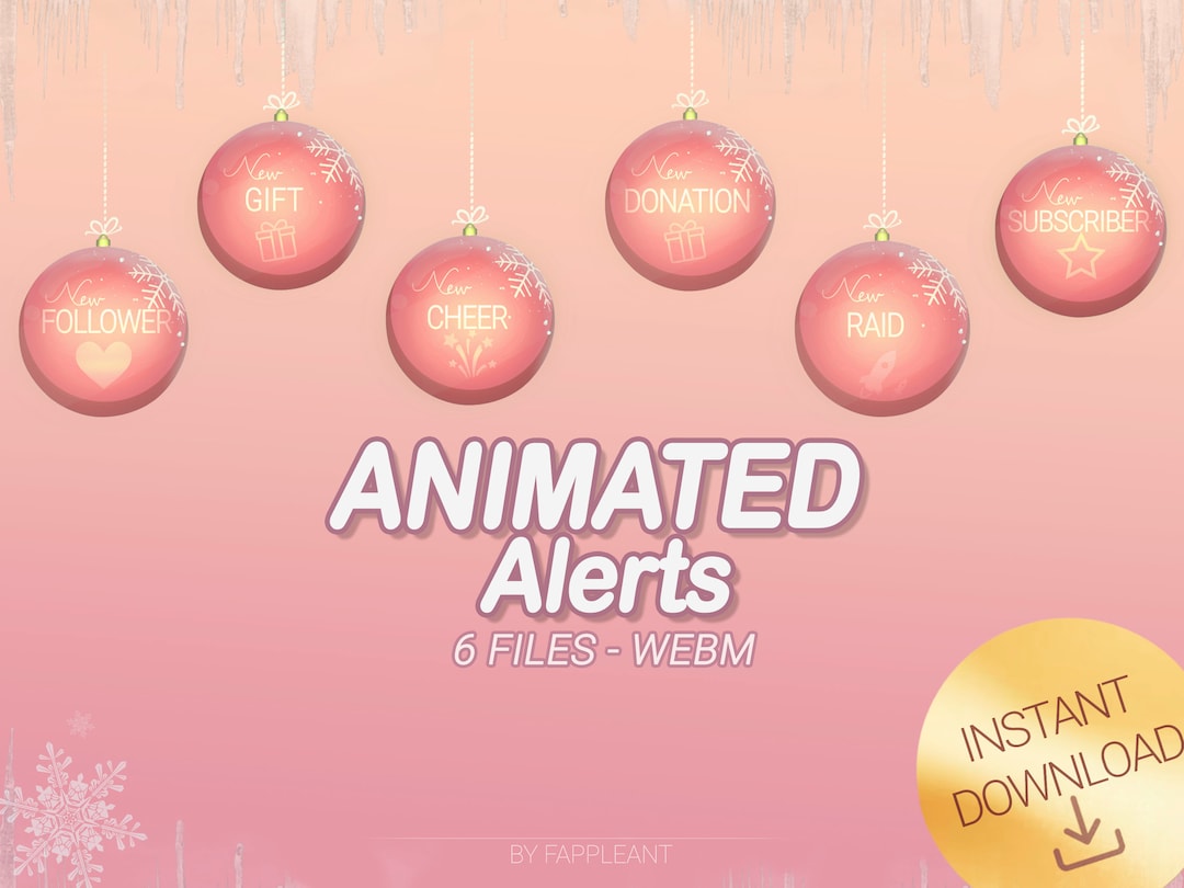 Animated Christmas Alerts Bundle 6x| Xmas Twitch Alerts | Stream ...