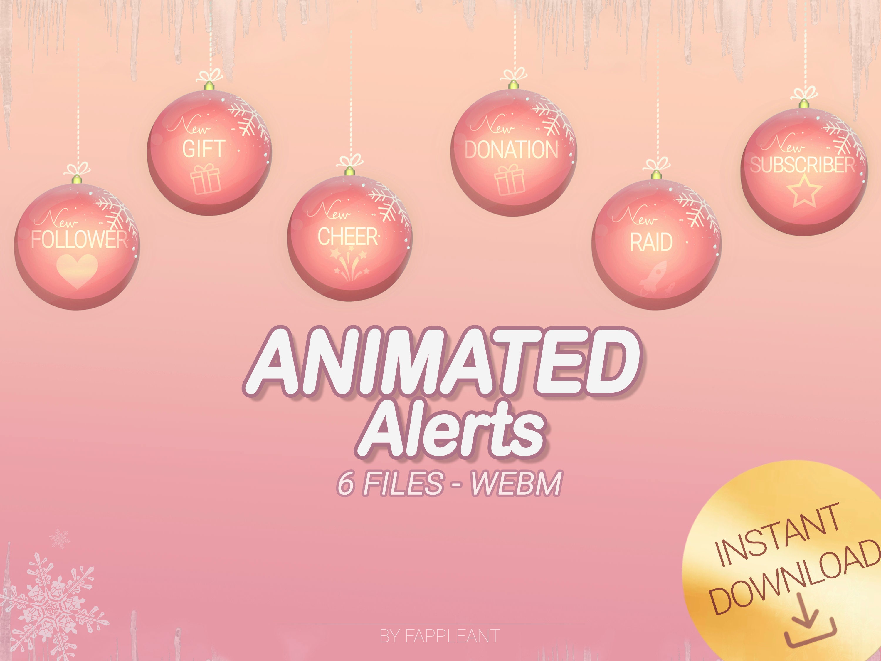 Animated Christmas Alerts Bundle 6x| Xmas Twitch Alerts | Stream ...