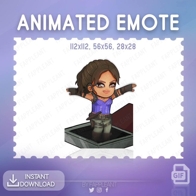 Sheva Alomar Hatch Escape Animated Emote: Resident Evil (digital ...