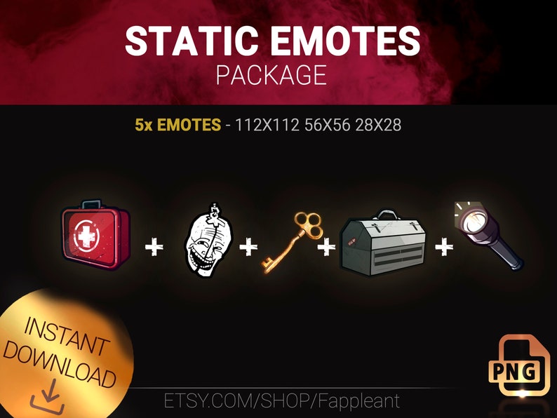 DBD Emote Package, Twitch, Discord Bundle of X5 Emotes - Etsy Ireland