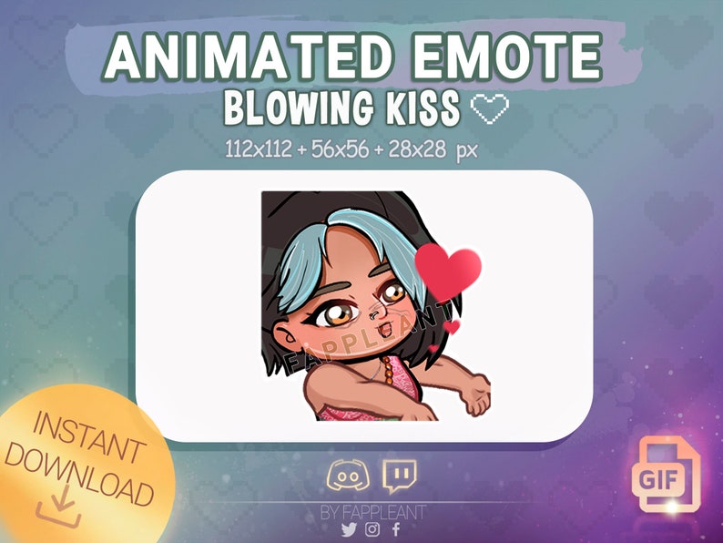 DBD ANIMATED Blowing Kiss Emote of Haddie, Dbd Gif Survivor Chibi Style ...