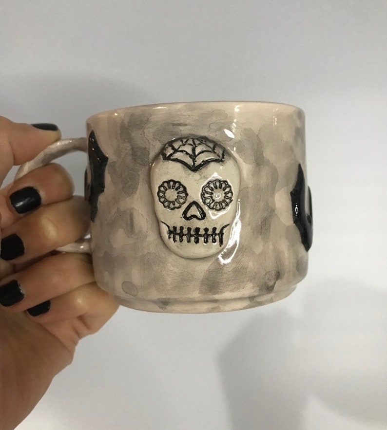 Halloween Coffee Mugs 3 Different Unique Handmade Ceramic - Etsy