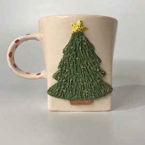 Christmas Tree Coffee Mug - Colorful Holiday Mugs | Unique Handmade ...