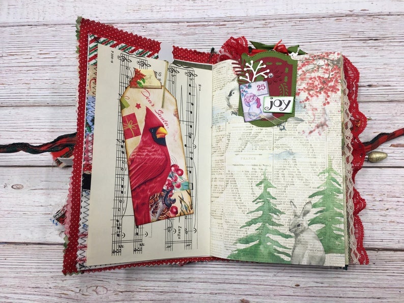 Christmas Themed Journal, Santa Decorating, a Christmas Tree /christmas ...