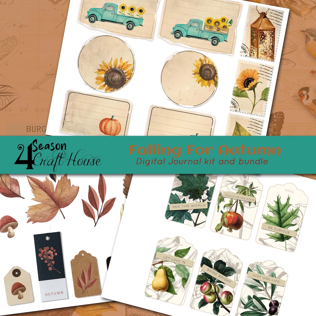 Falling for Autumn Printable Journal Kit Bundle - Etsy